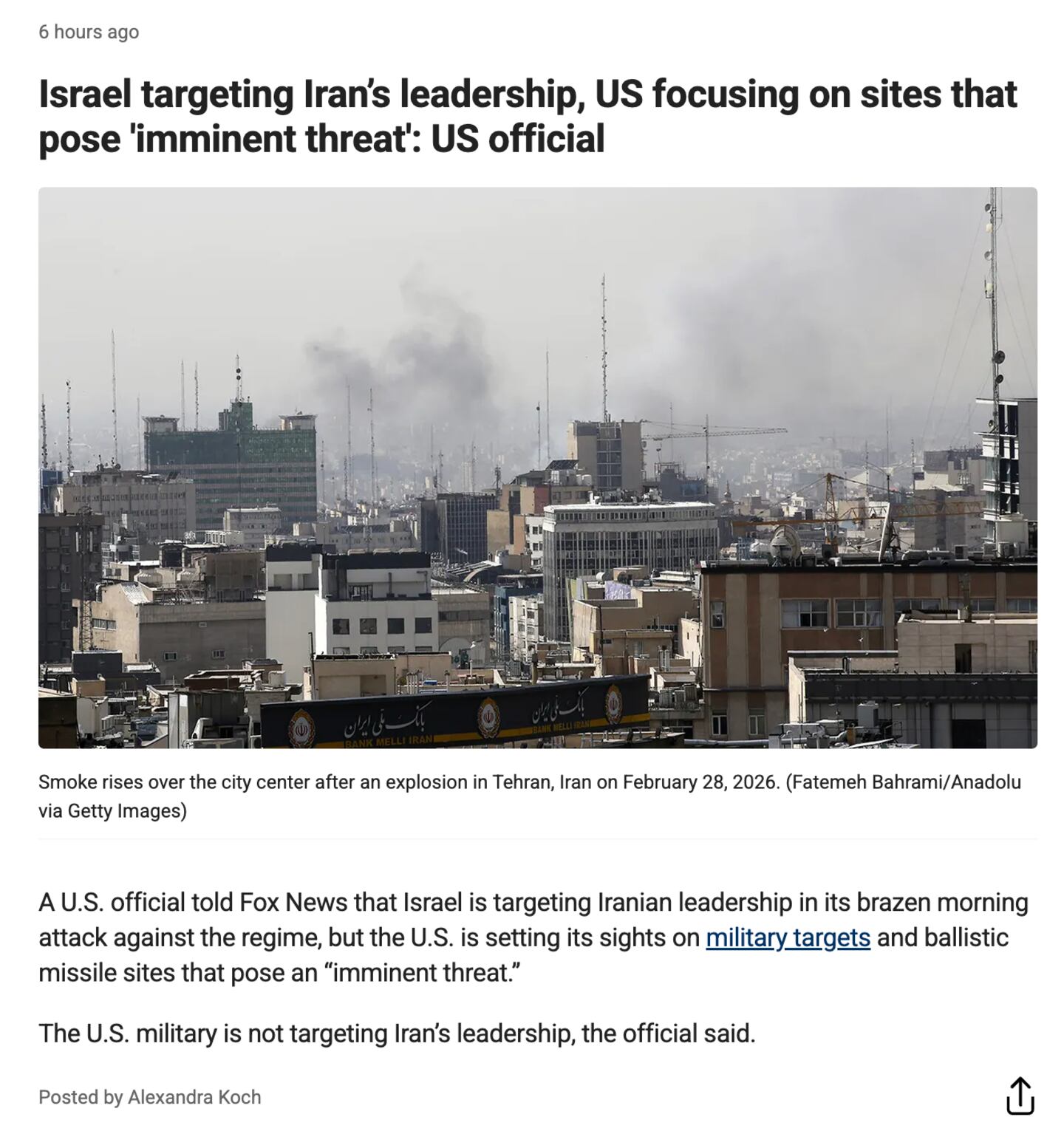 Fox News Slams Donald Trump’s ‘Brazen’ Attack on Iran