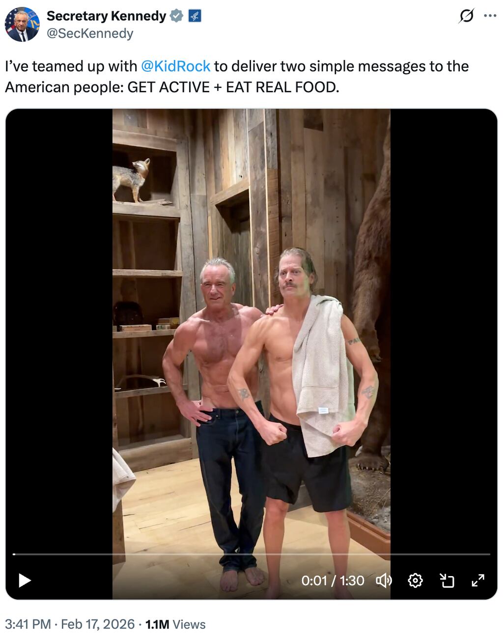 RFK Jr. and Kid Rock Bizarrely Strip Off to Push MAHA Agenda