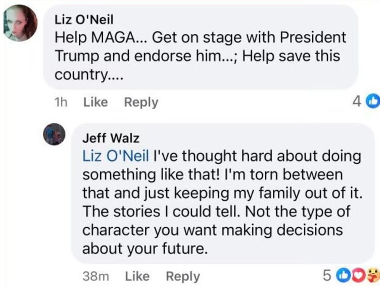 Tim Walz’s Trumpy Florida Brother Jeff Breaks Silence on Facebook Tirade