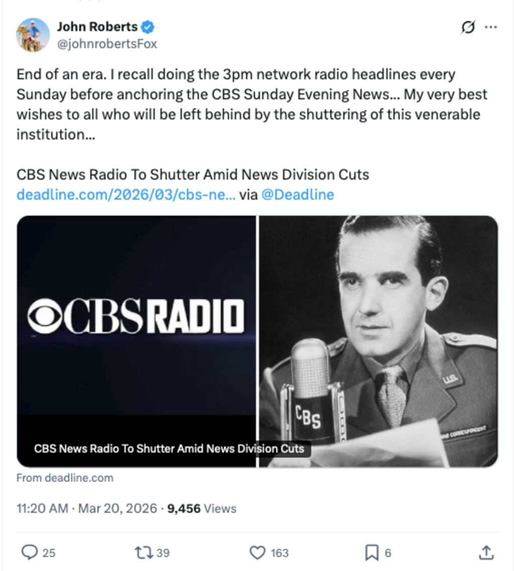 Fox News Anchor John Roberts Slams MAGA-Curious CBS Boss Bari Weiss’s ...
