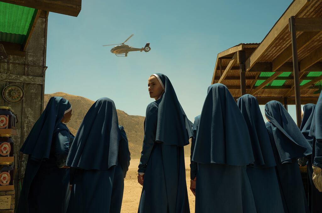 Betty Gilpin Interview on ‘Mrs. Davis’ and Making Out With Jesus