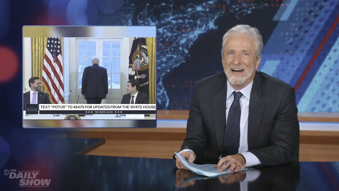 Jon Stewart Nails ‘Doddering’ Donald Trump, 79, for Wandering Away