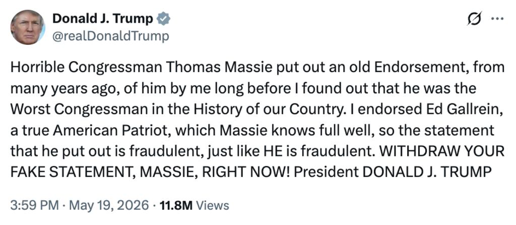 Panicked Trump Fires Off First Tweet in Months