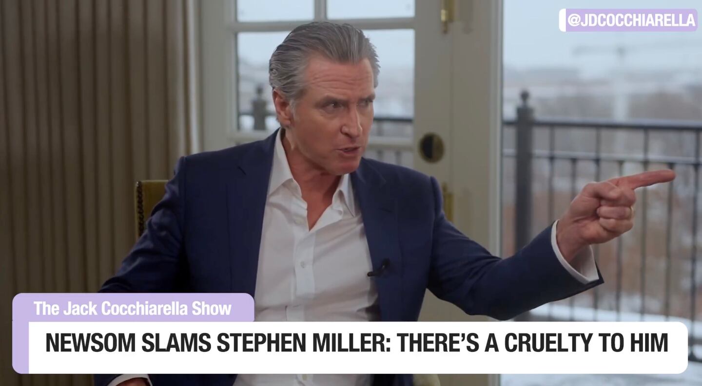 Gavin Newsom Sums Up Stephen Miller in Two Brutal Words