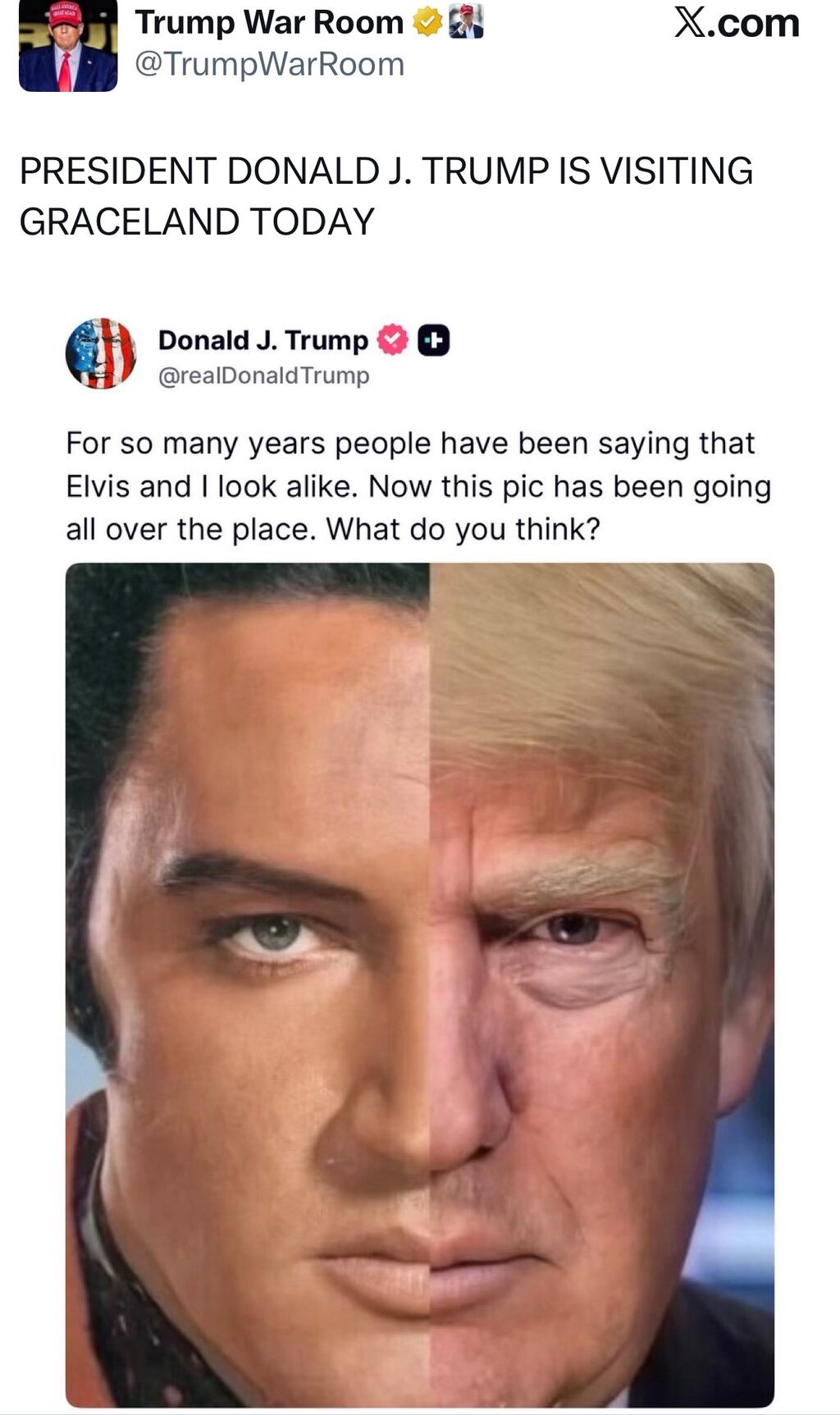 MAGA Tries to Convince America That Trump Looks Like Music Legend Elvis ...