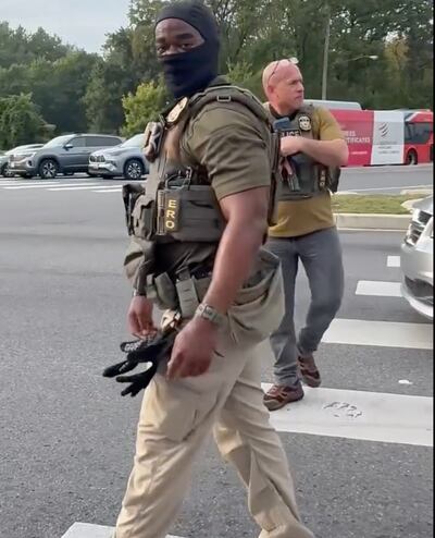 ICE Agent Drops Gun and Levels It at Shocked Rush-Hour Crowd
