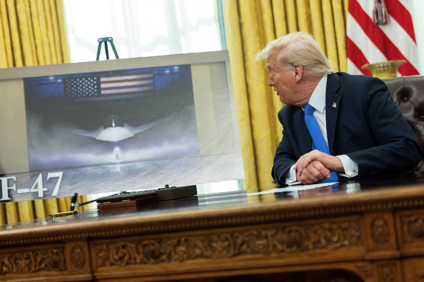 Trump Makes Sure Shiny New Fighter Jet Is Named After Him