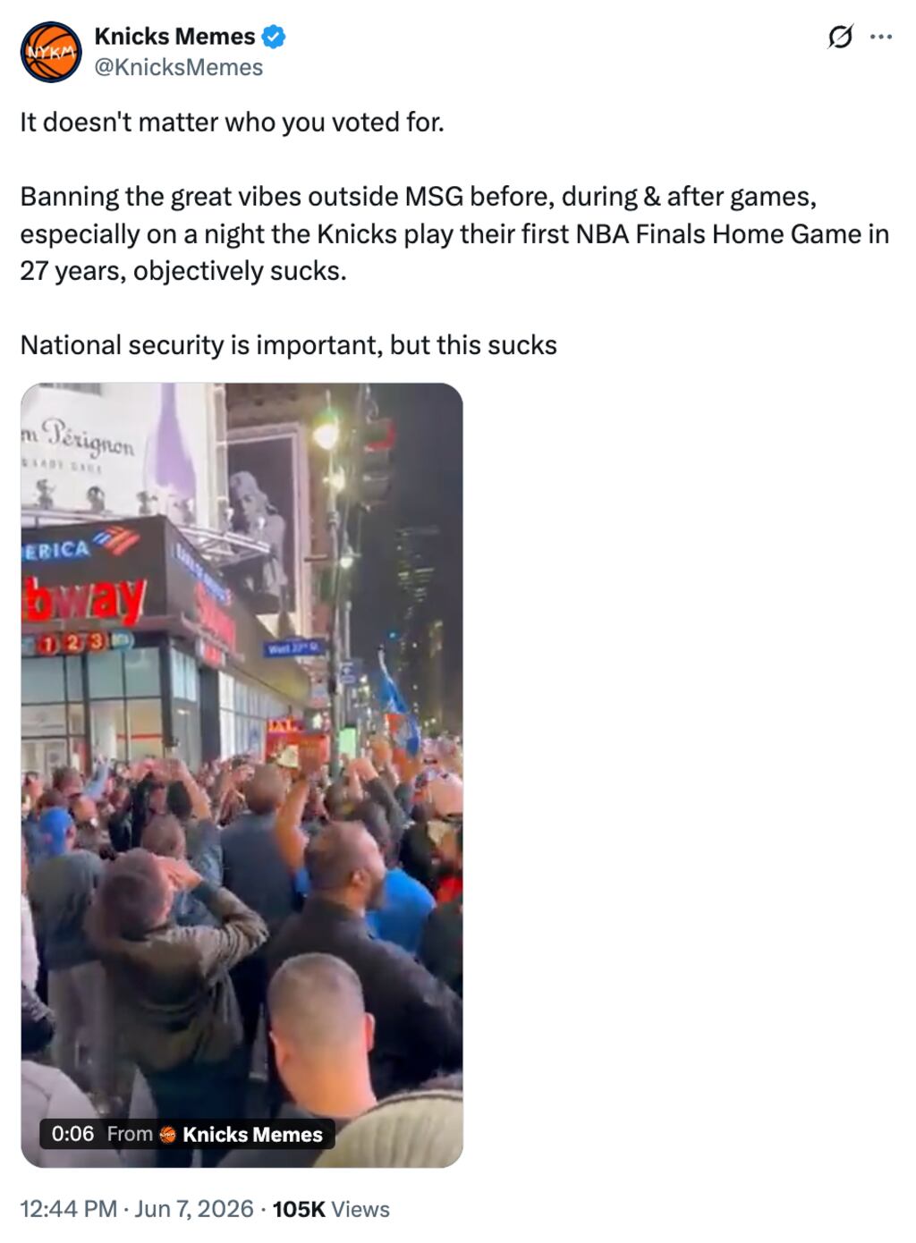 New York Knicks Fans Blast Donald Trump After MSG Watch Party Is Canceled
