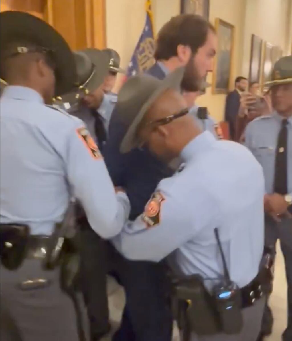 MAGA Rep Colton Moore Thrown Down for Trying to Bust Into Georgia House