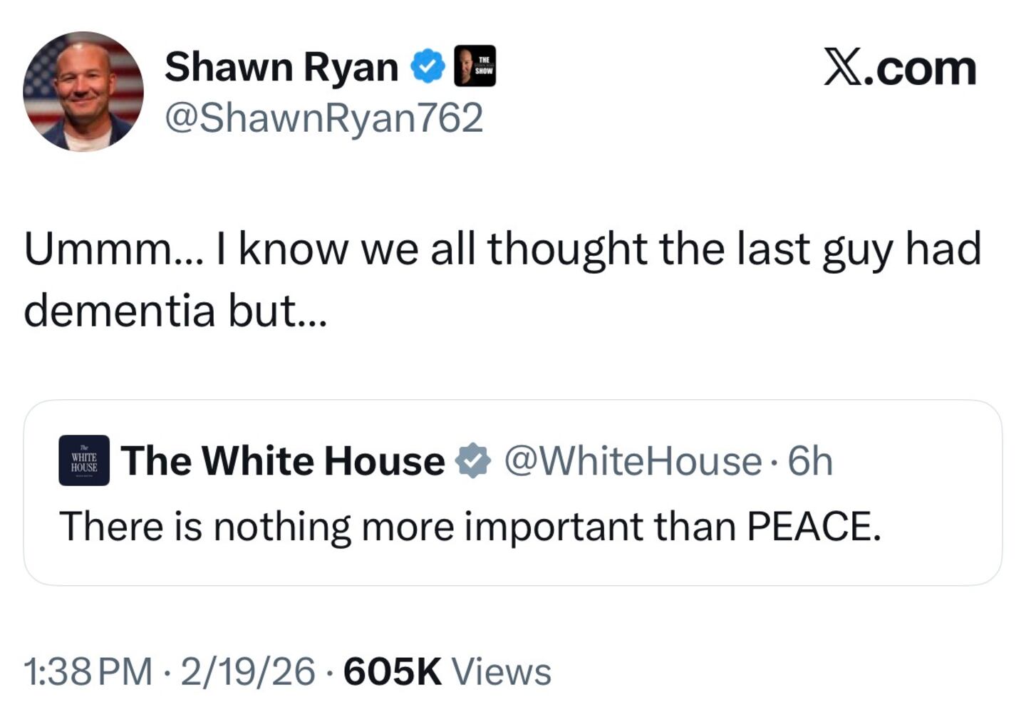 Top MAGA Bro Shawn Ryan Hints at Donald Trump's Decaying Health