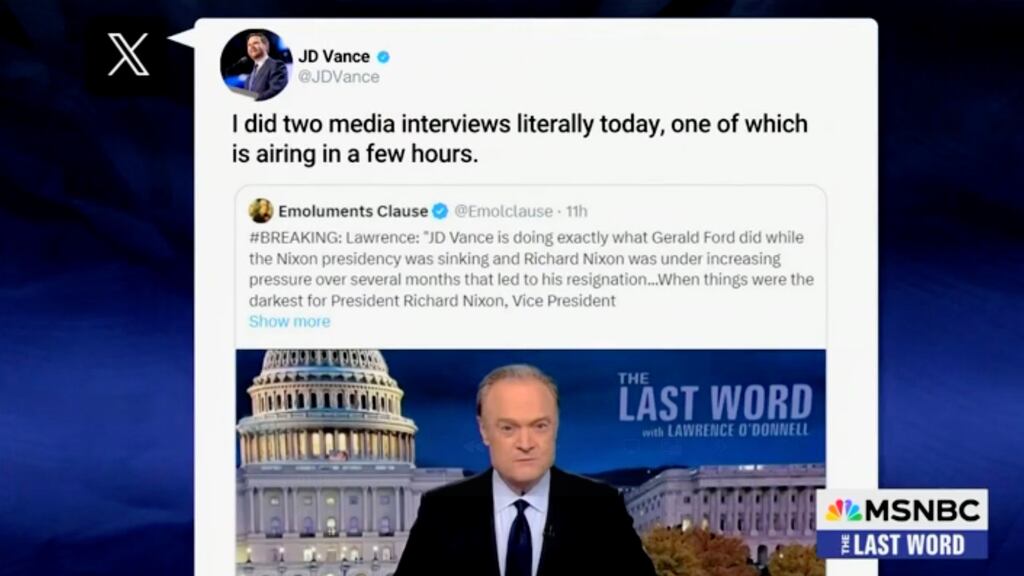 MSNBC Host Blasts JD Vance Interview in Heated Online Epstein Battle