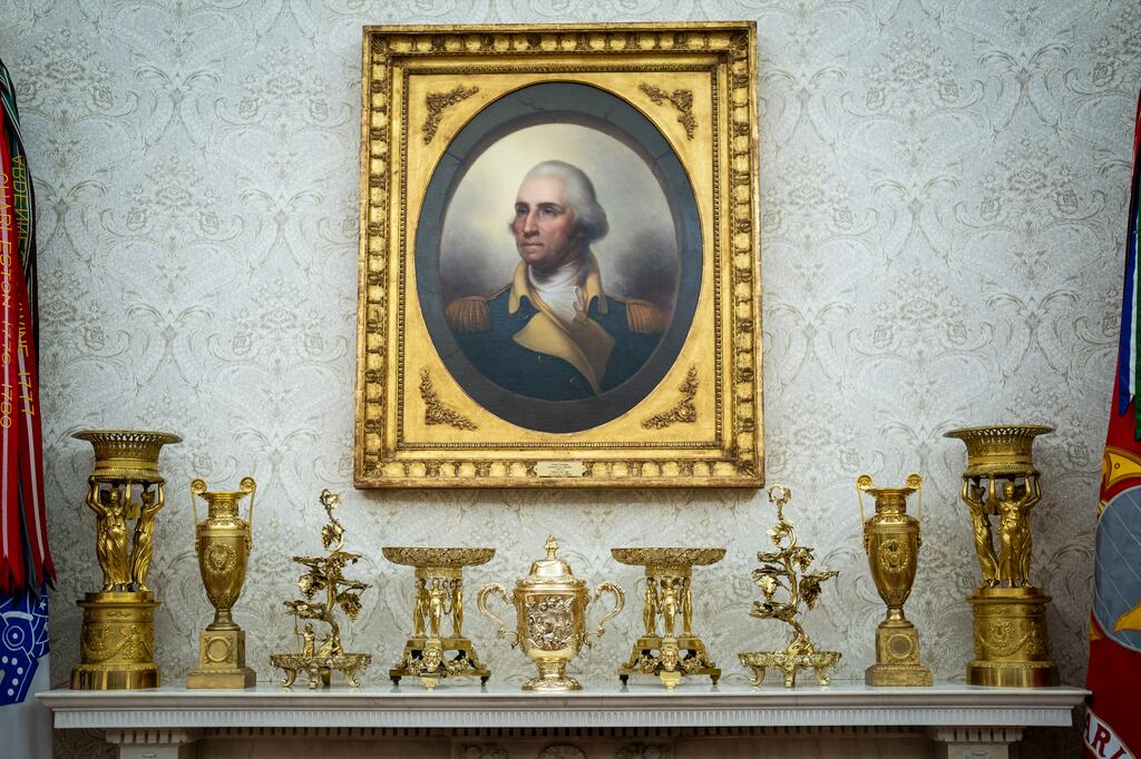 Trump Does the Near Impossible by Stuffing More Gold into Oval Office