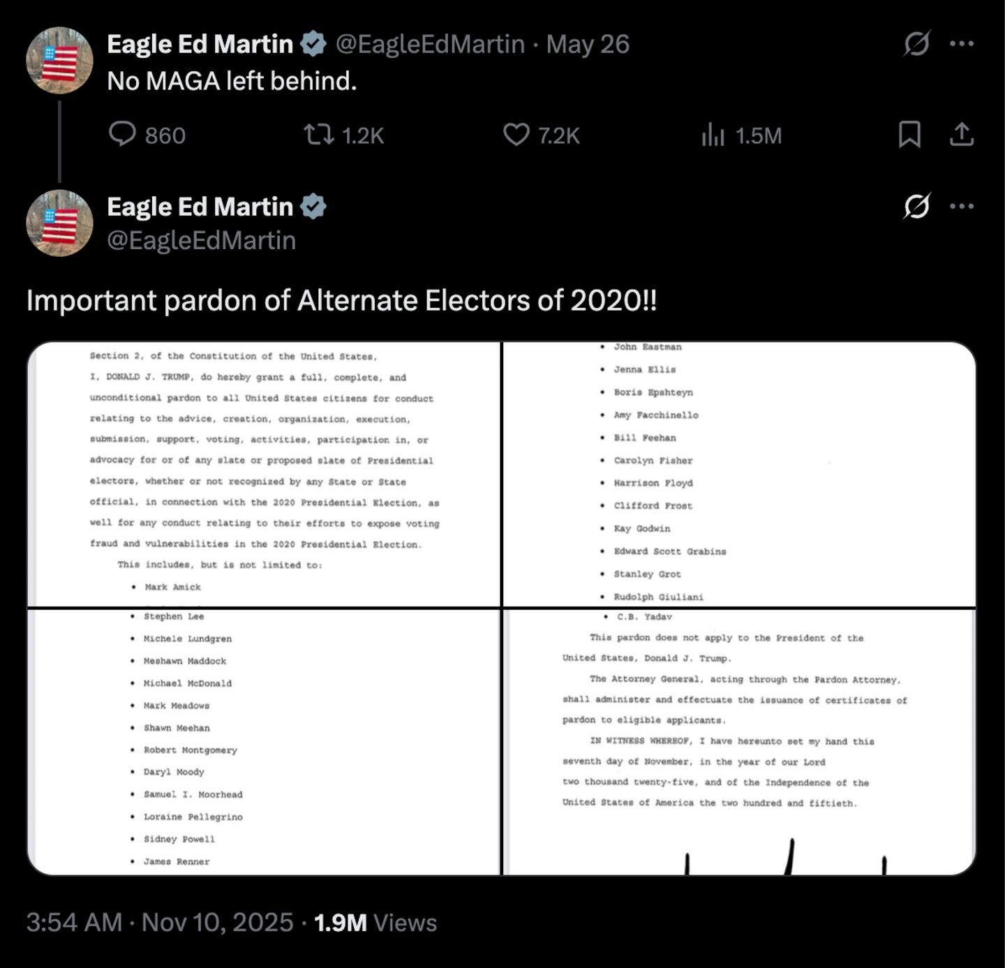 Donald Trump Weaponization Goon Ed Martin Reveals Pam Bondi Likes Him ...