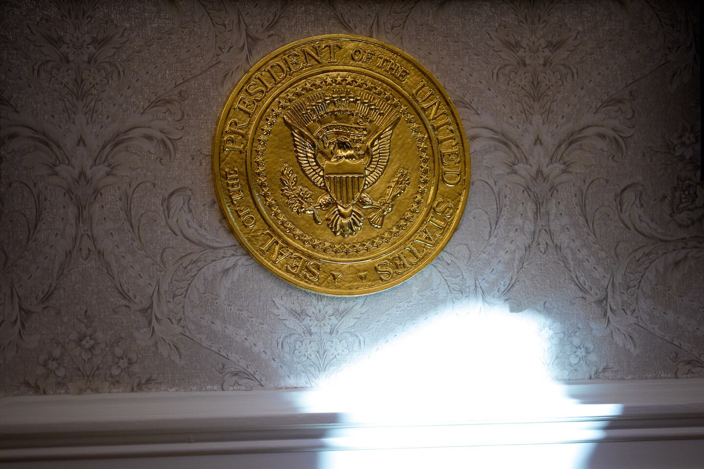 Trump Humiliated by DIY Oval Office Decor Held With Glue