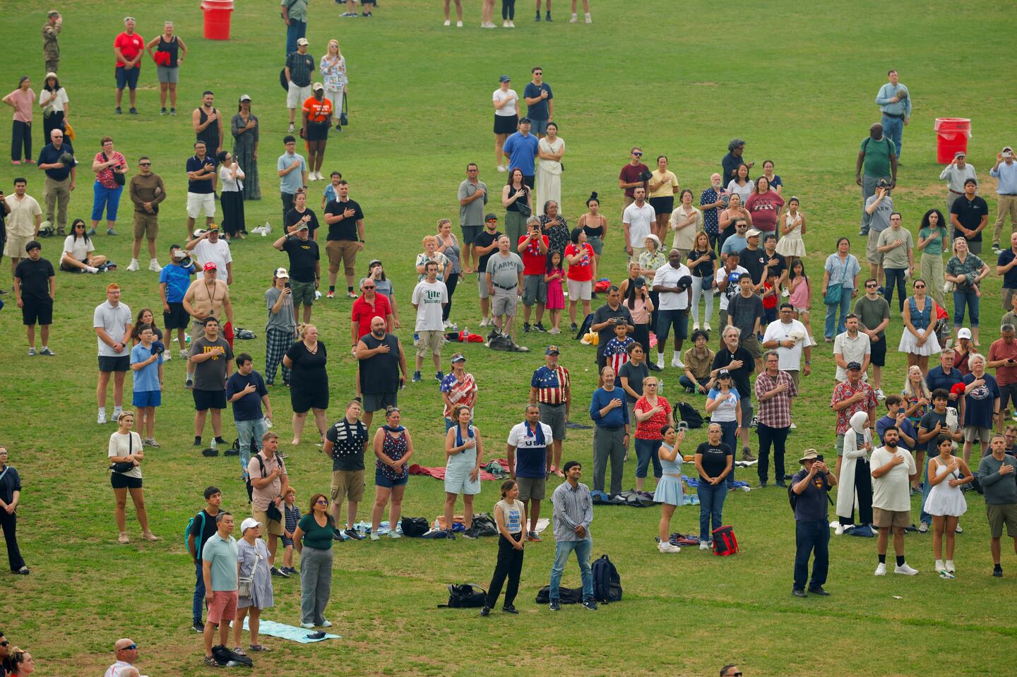 Rain Forces Donald Trump to Rush 79th Birthday Parade Past Empty Bleachers