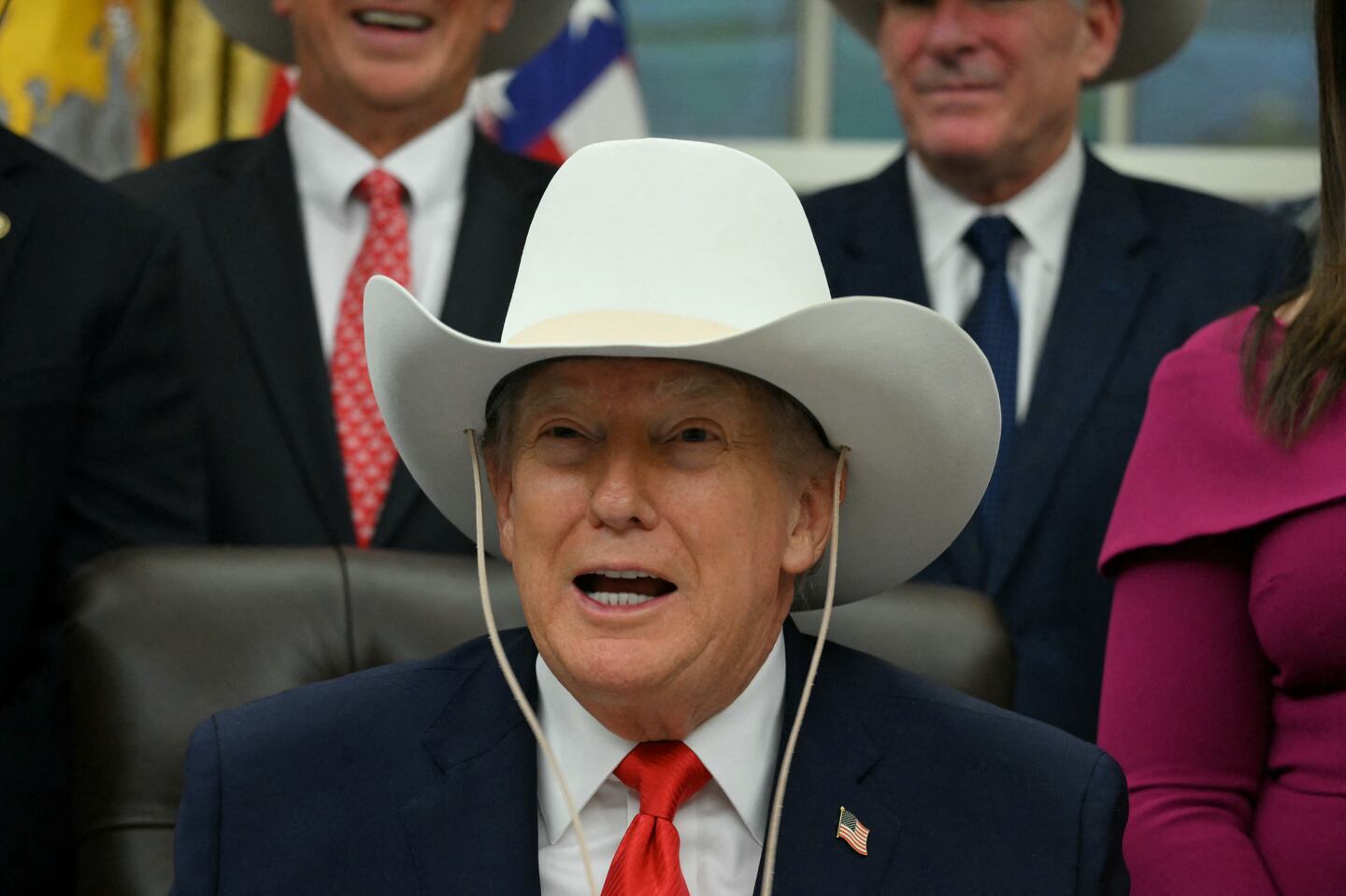 Donald Trump, 79, Debuts Pricey Wild West Look in the Oval Office