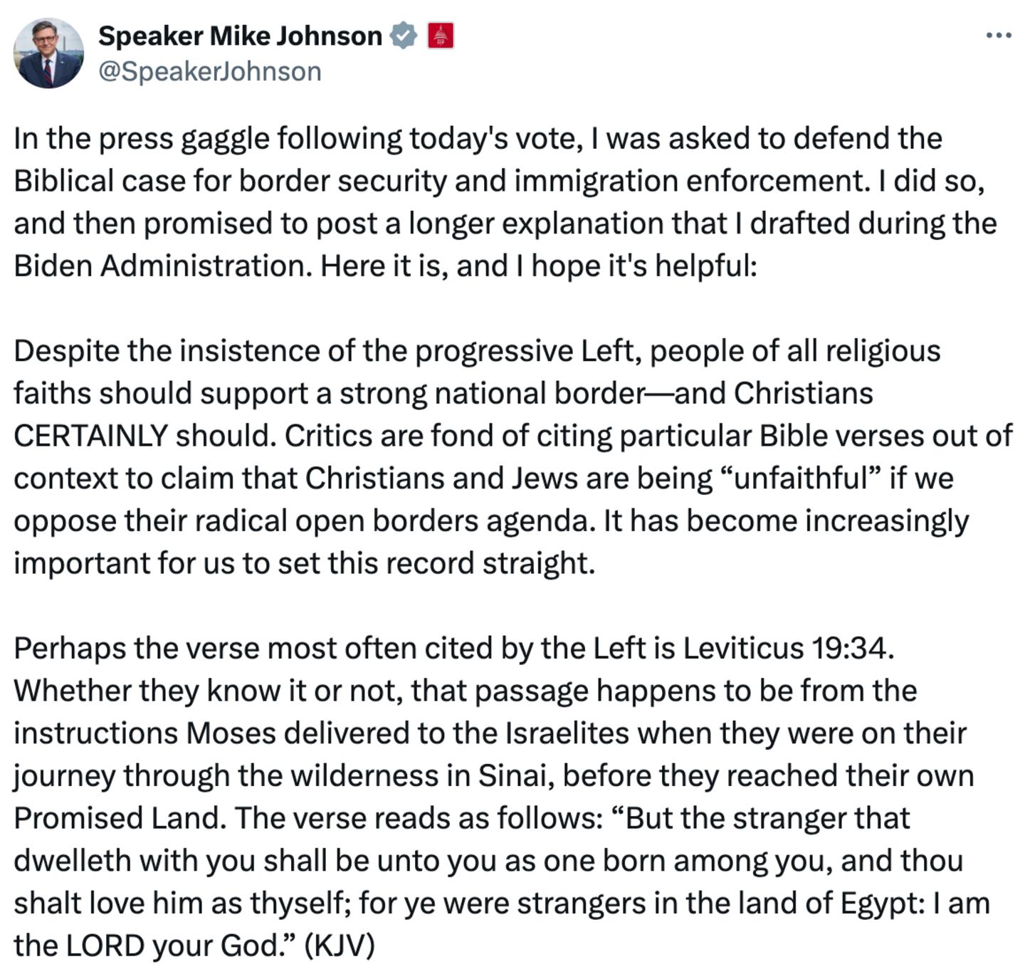 Mike Johnson Mansplains Religion to the Pope