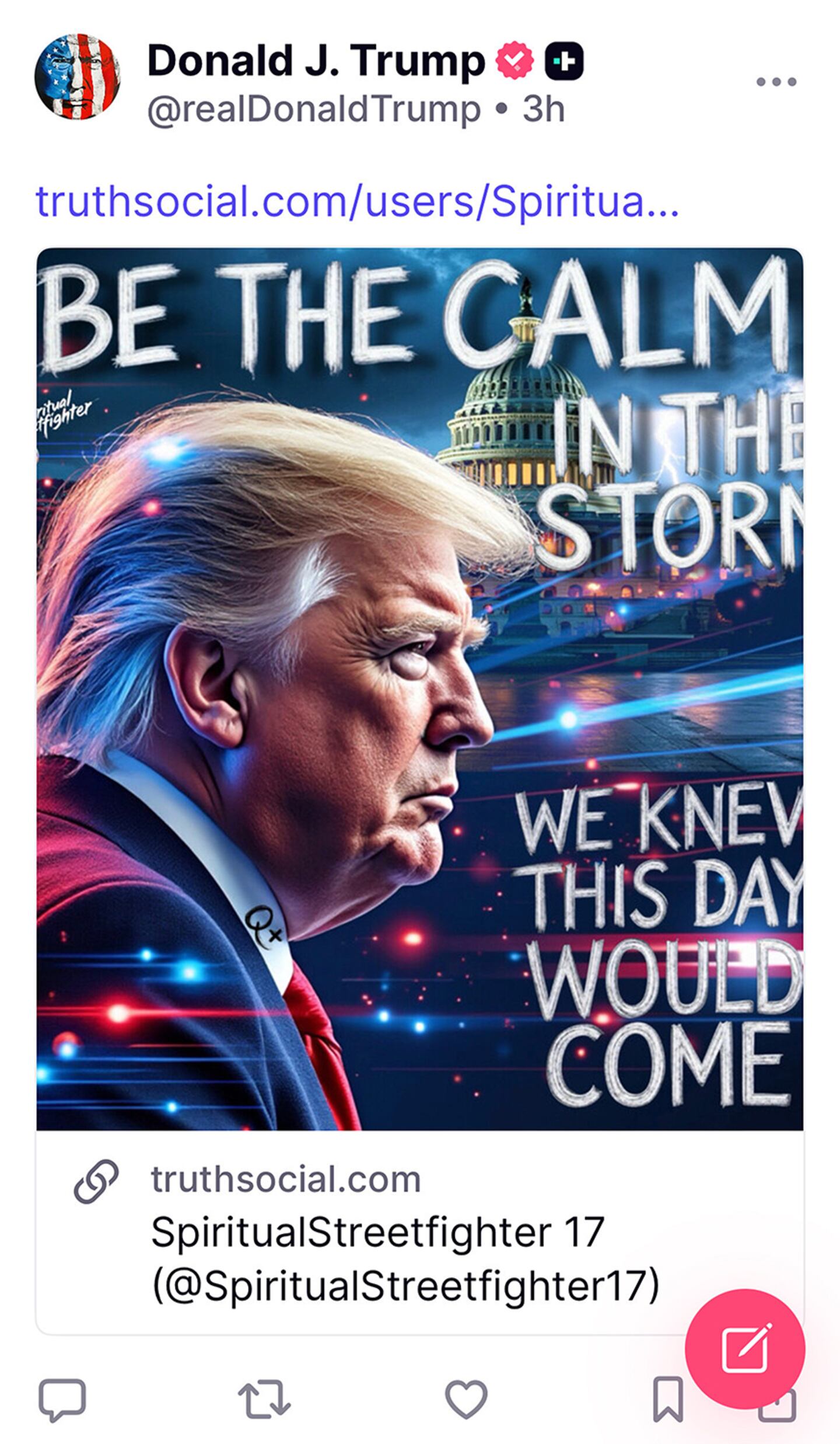 Trump Backs QAnon Call to Be ‘Calm in Storm’ Over Epstein