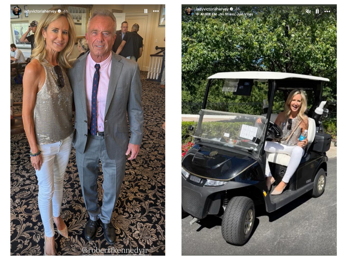 Jeffrey Epstein Apologist Lady Victoria Hervey Pals Around Trump Golf ...