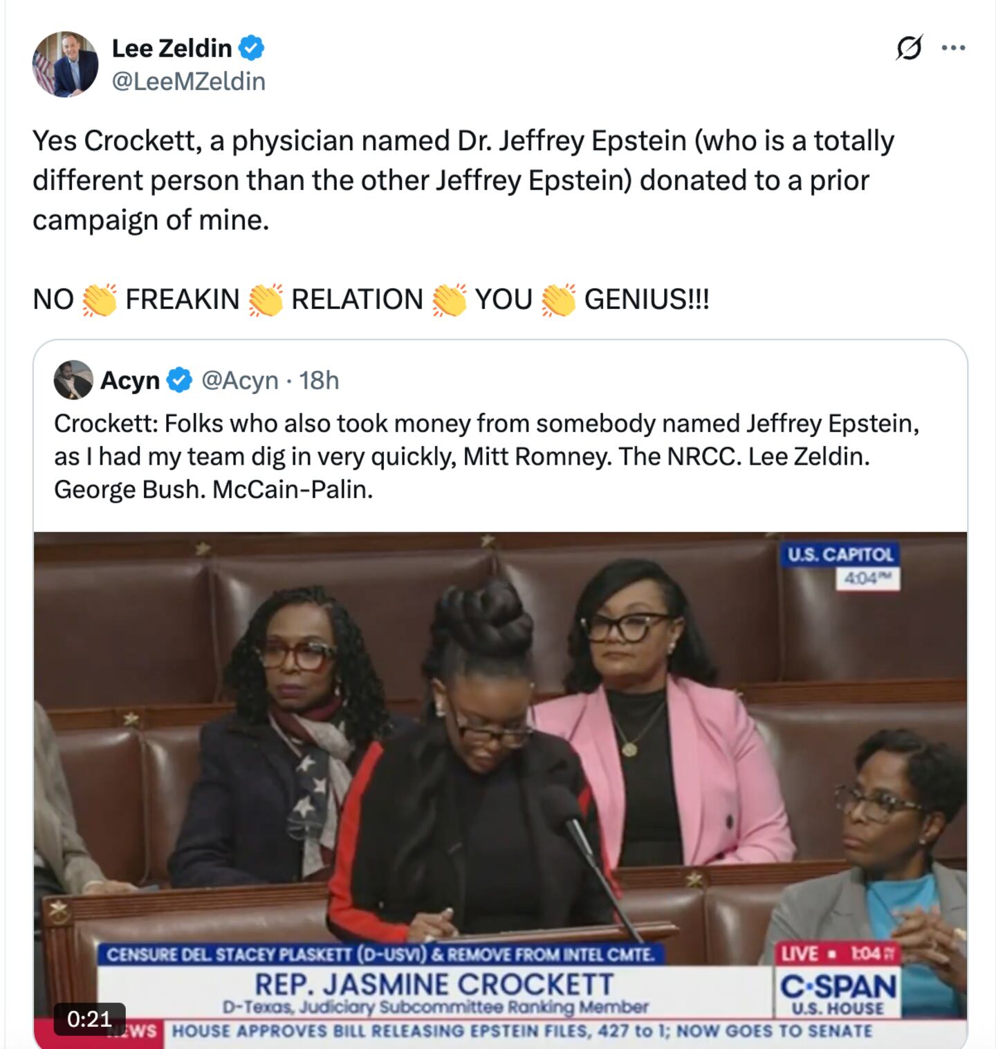 Jasmine Crockett’s Humiliating Epstein Blunder Exposed