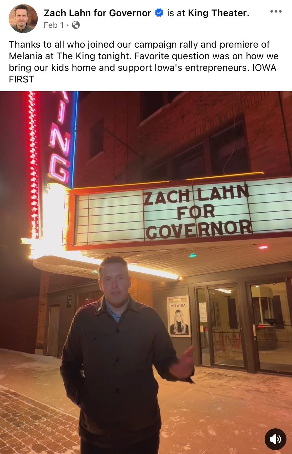 GOP Iowa Gov Hopeful Zach Lahn Makes Cringe Play for Trump With Melania ...
