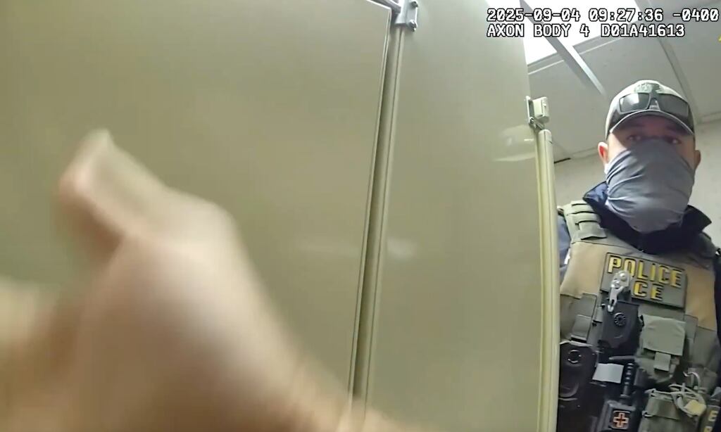 ICE Goons Caught Busting Into Women’s Bathroom in New Bodycam Footage