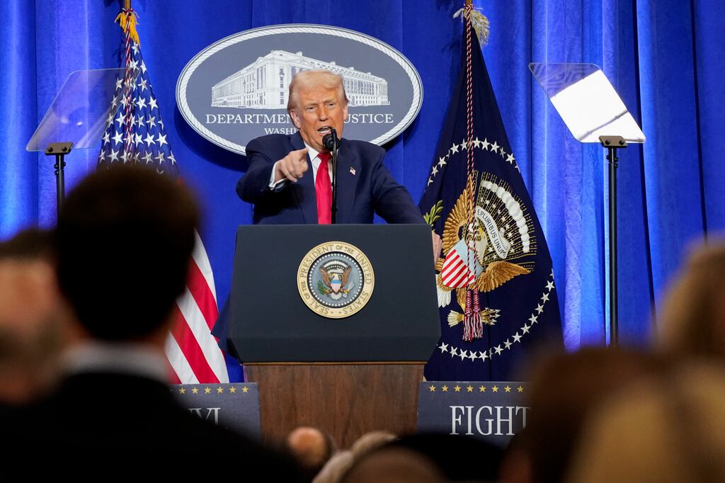 Trump Goes to DOJ for Bonkers Rant Berating his ‘Illegal’ Media Enemies