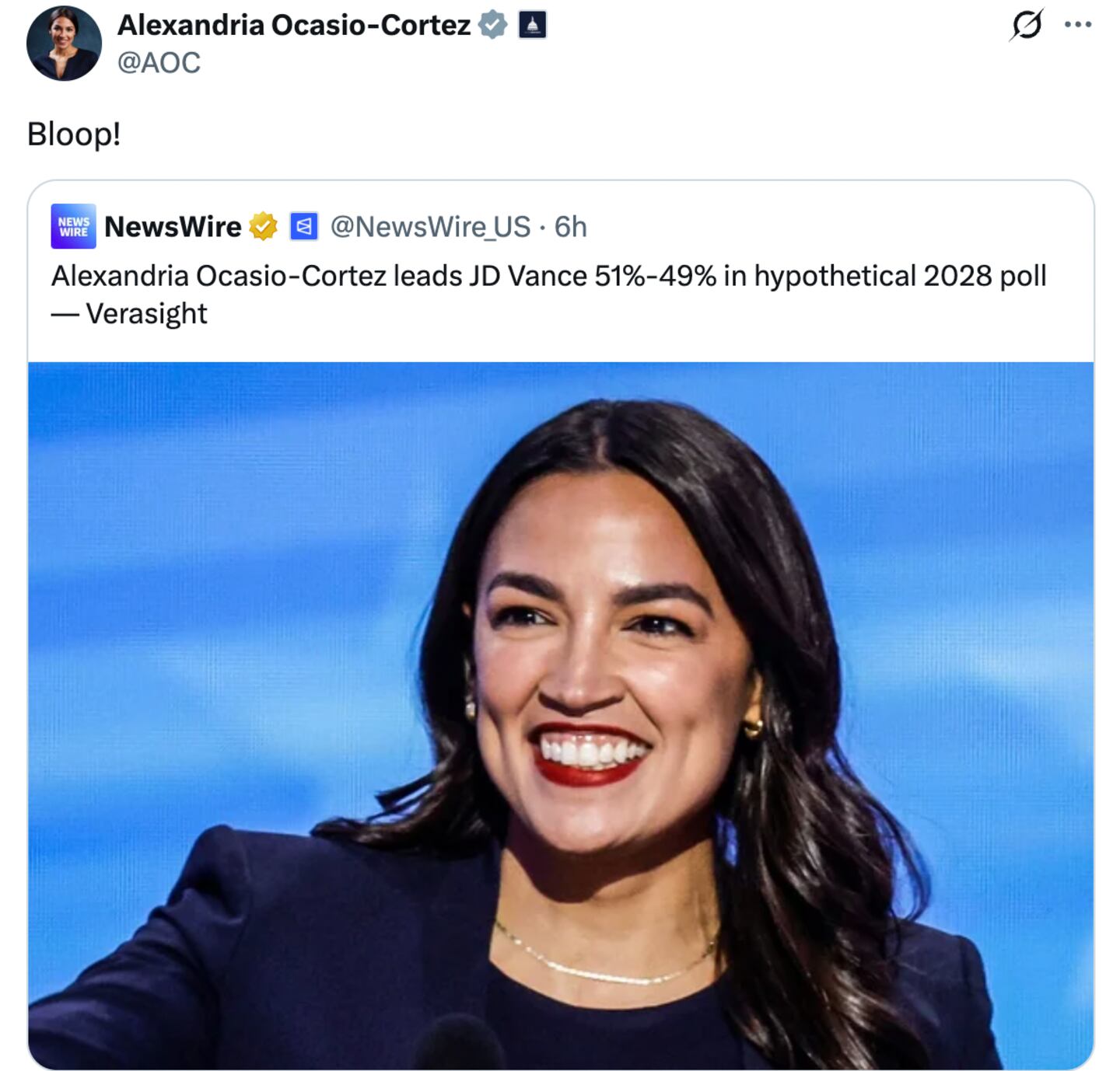 New Poll Puts Democratic Star Alexandria Ocasio-Cortez Ahead of JD ...