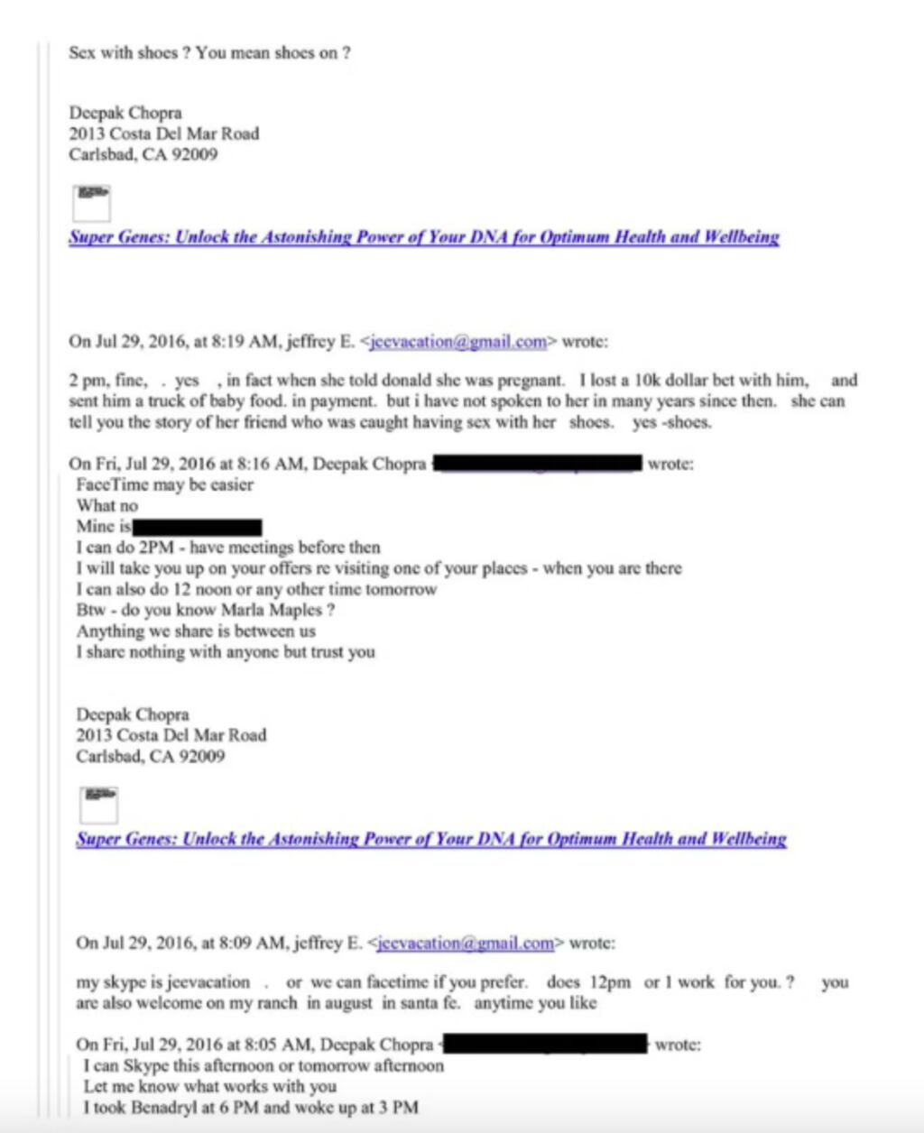 Epstein Claims He Sent Trump Truck Load of Baby Food for Losing Bet in ...