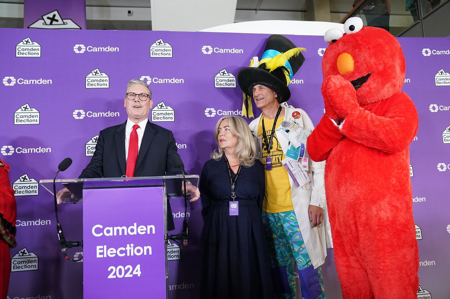 Elmo Eclipses Count Binface as U.K.’s Election Star
