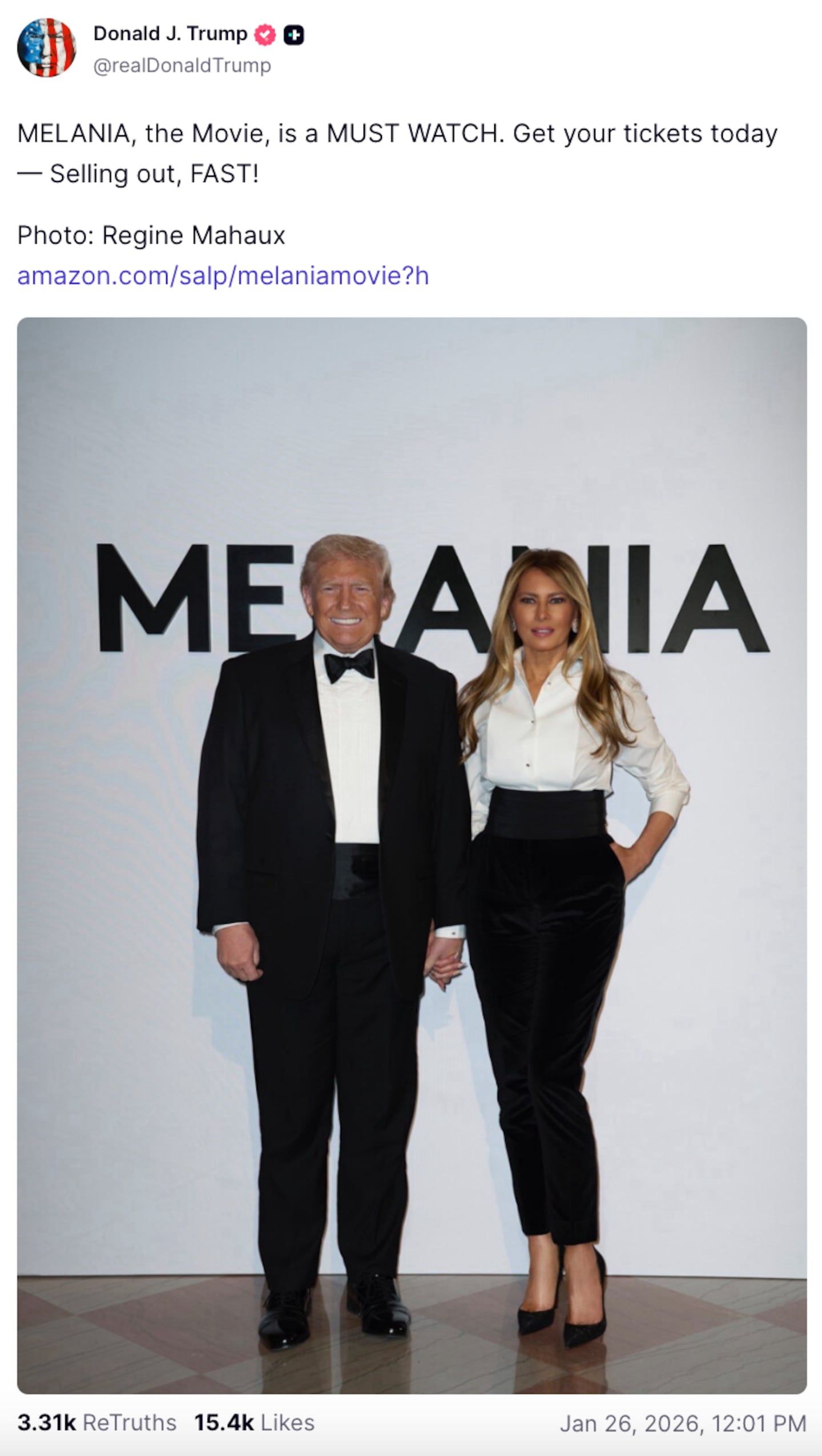 Melania Invites Host of Z-List Celebs to Vanity Doc Premiere