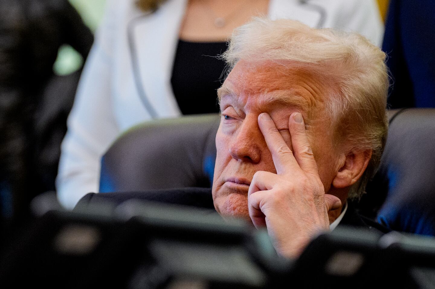 See Every Angle of President Trump, 79, Falling Asleep During Press ...