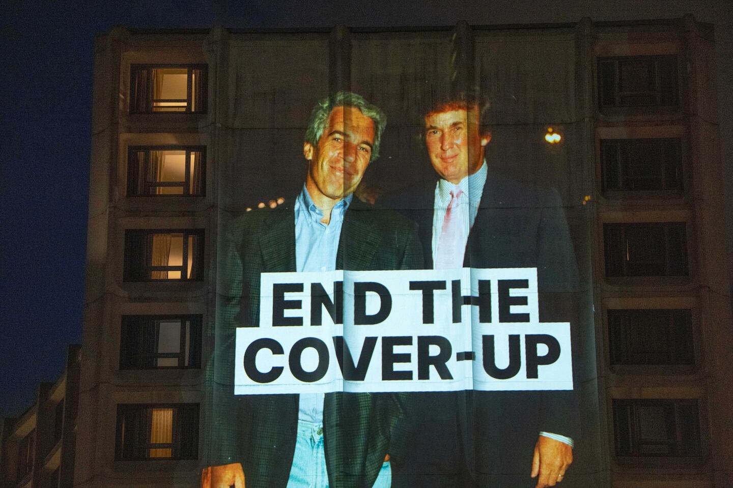 Donald Trump Humiliated as Jeffrey Epstein Video Projected on ...