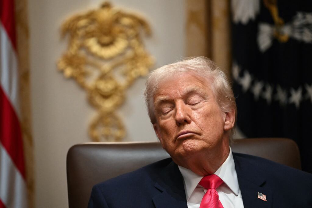 See Every Angle of Donald Trump, 79, Nodding Off in His Own Cabinet Meeting