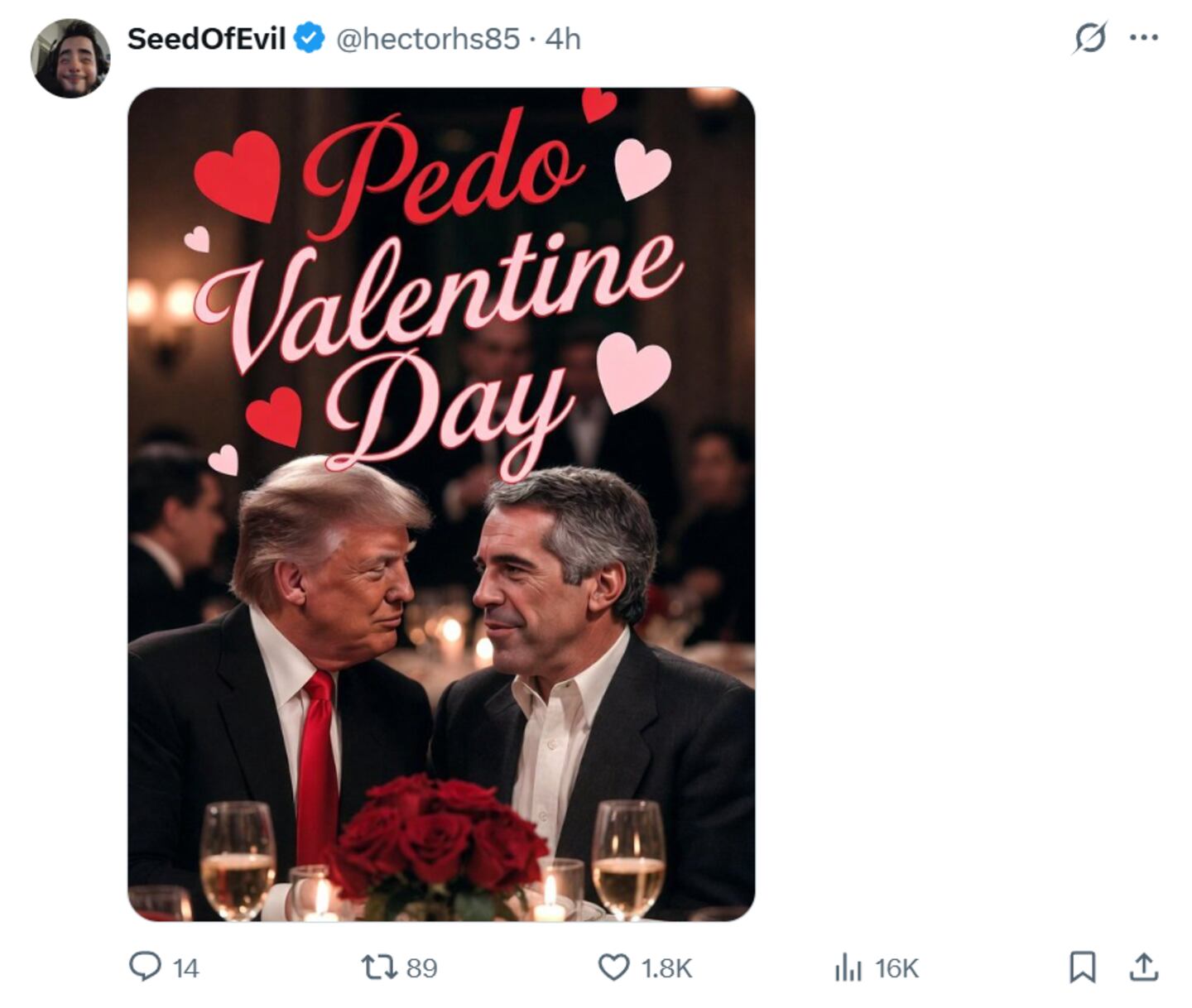 Trump’s Valentine’s Post Overrun With Brutal Epstein Taunts