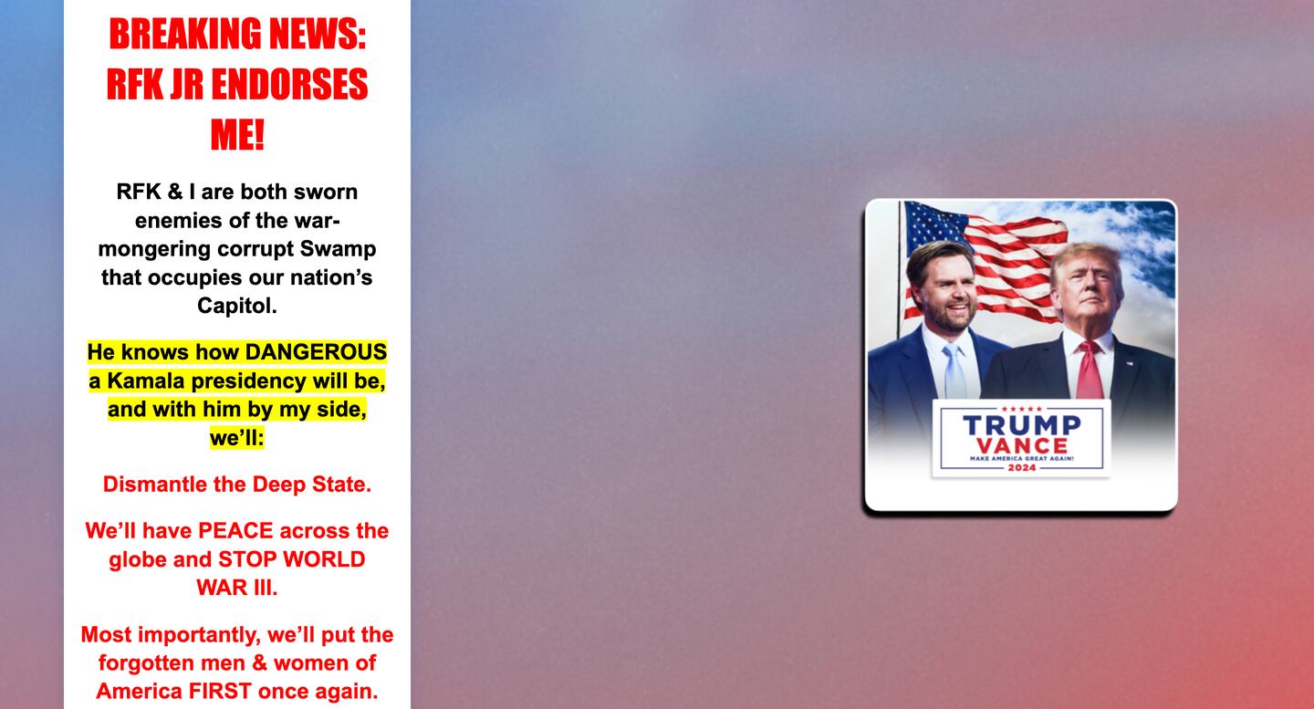 RFK Jr. Quits and Backs Donald Trump—Whining ‘I Should Have Won’