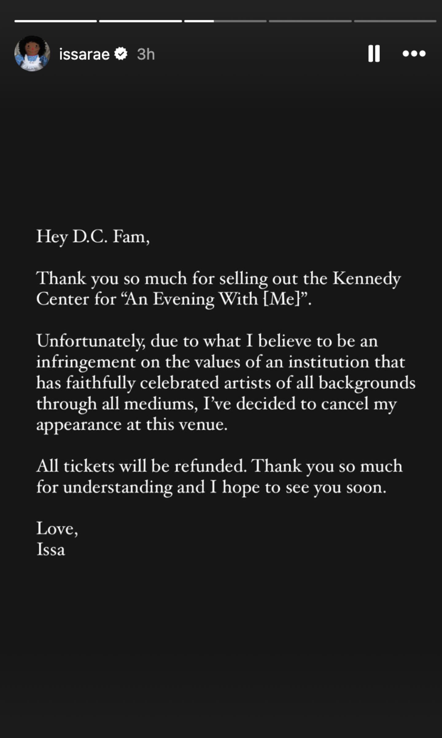 Issa Rae Cancels Sold-Out Event at Kennedy Center After Donald Trump Is ...
