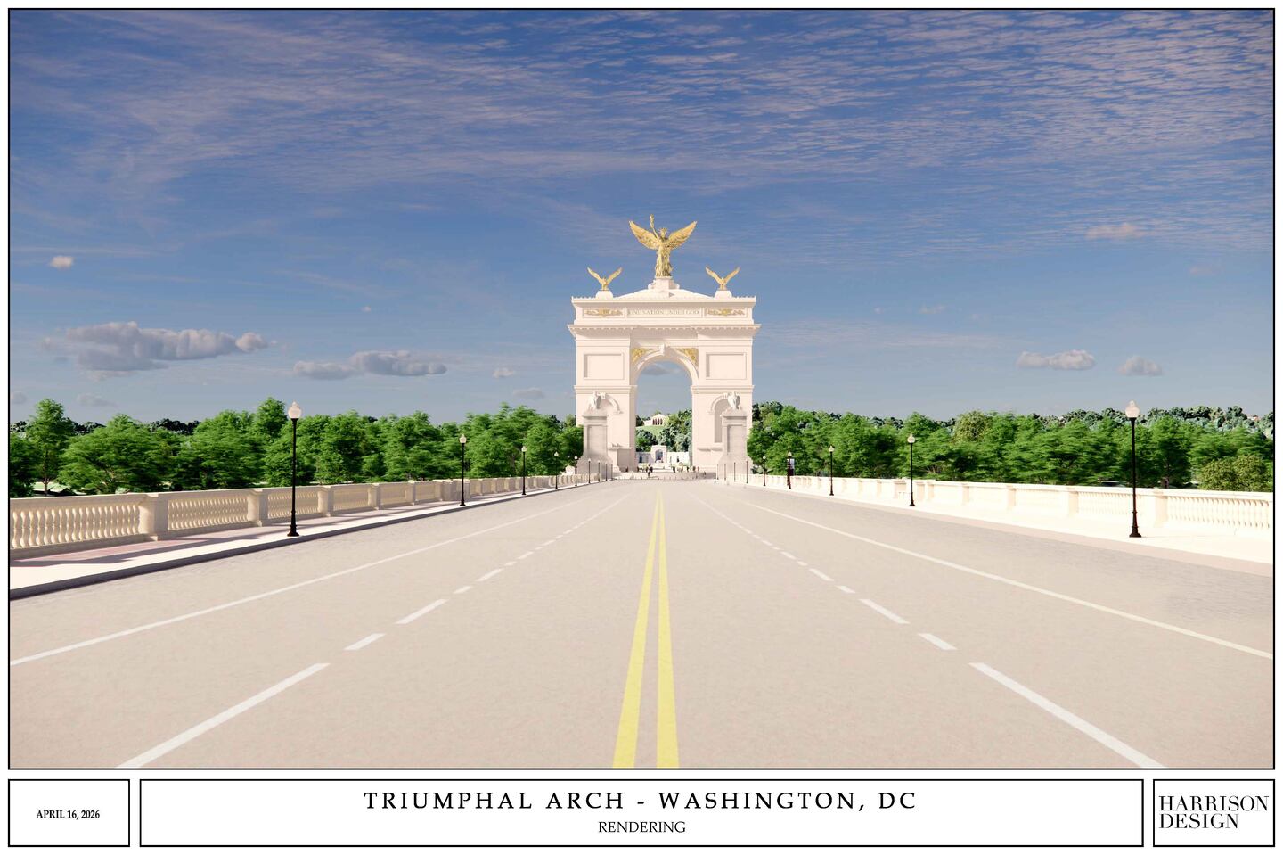 Trump Unveils Massive Gold Arch as War Sends Inflation Soaring