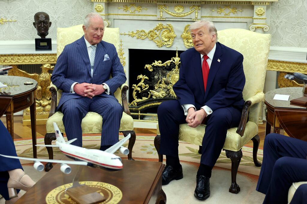 Trump’s Bulging Cankles Caught on Camera at King Charles Event