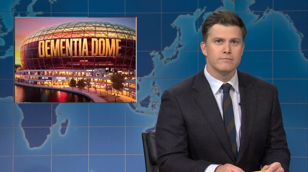 Colin Jost Debuts Brutal Nickname for Trump’s Dream Project