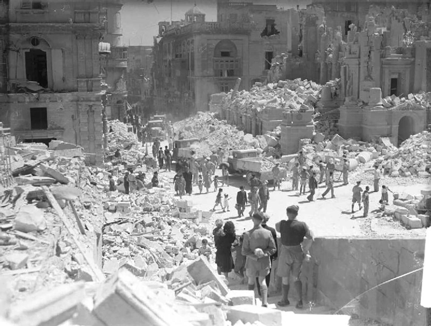 The Grand Opera House Bombed to Ruins by the Luftwaffe