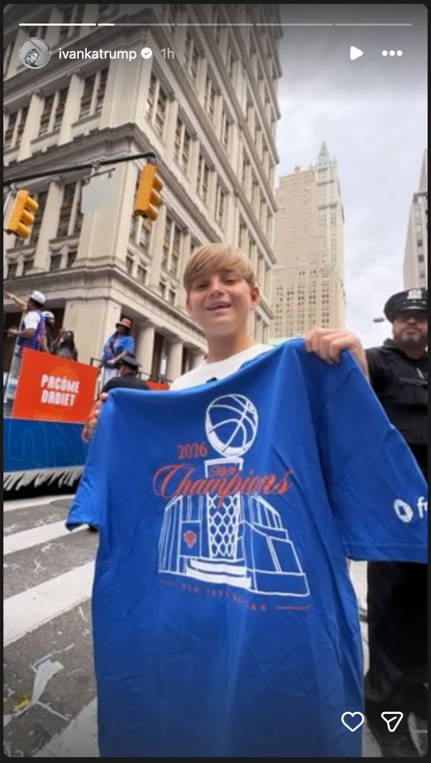 Ivanka Trump Frantically Tries to Crash New York Knicks Championship Parade