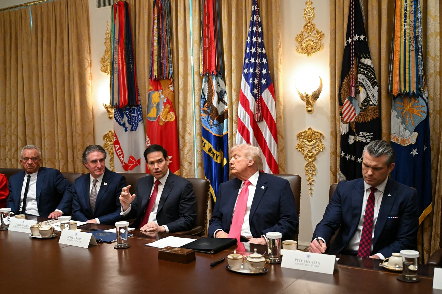 See Every Angle of Donald Trump, 79, Nodding Off in His Own Cabinet Meeting