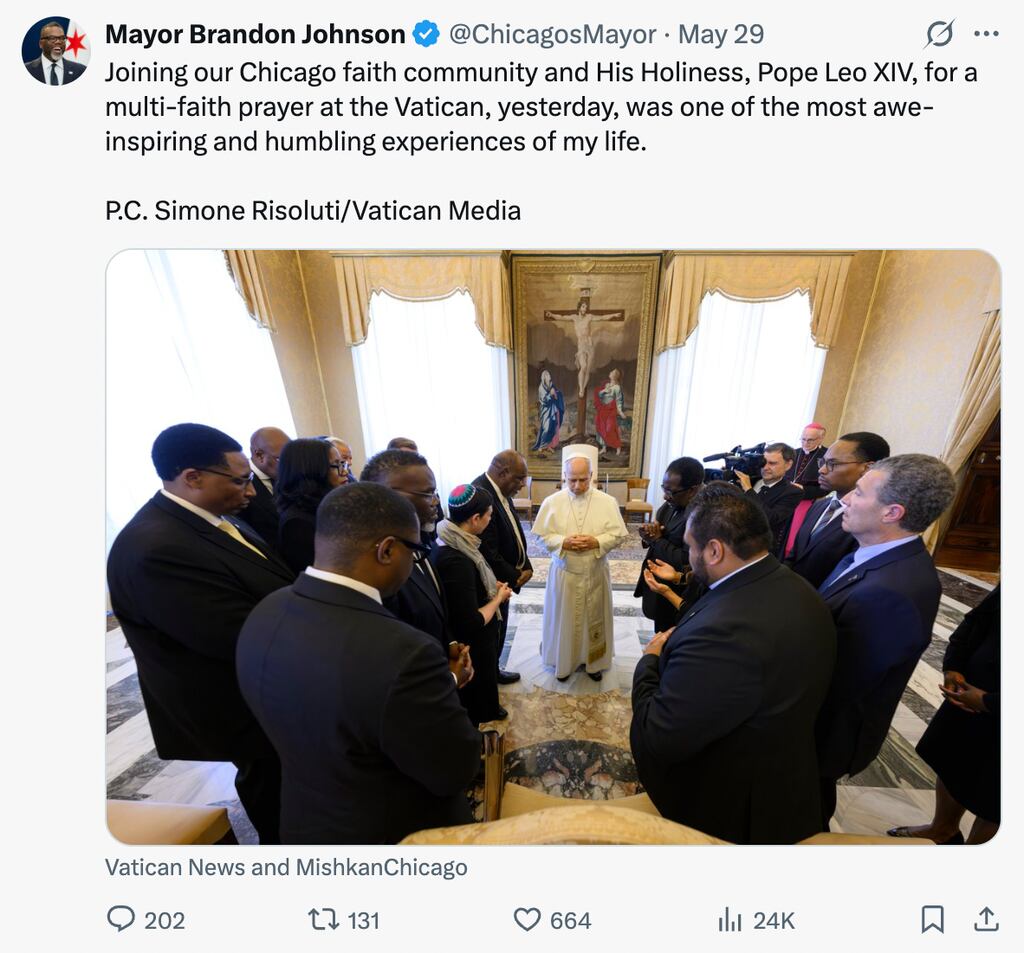 Donald Trump Lashes Out at Pope Leo for Meeting With Chicago Mayor ...
