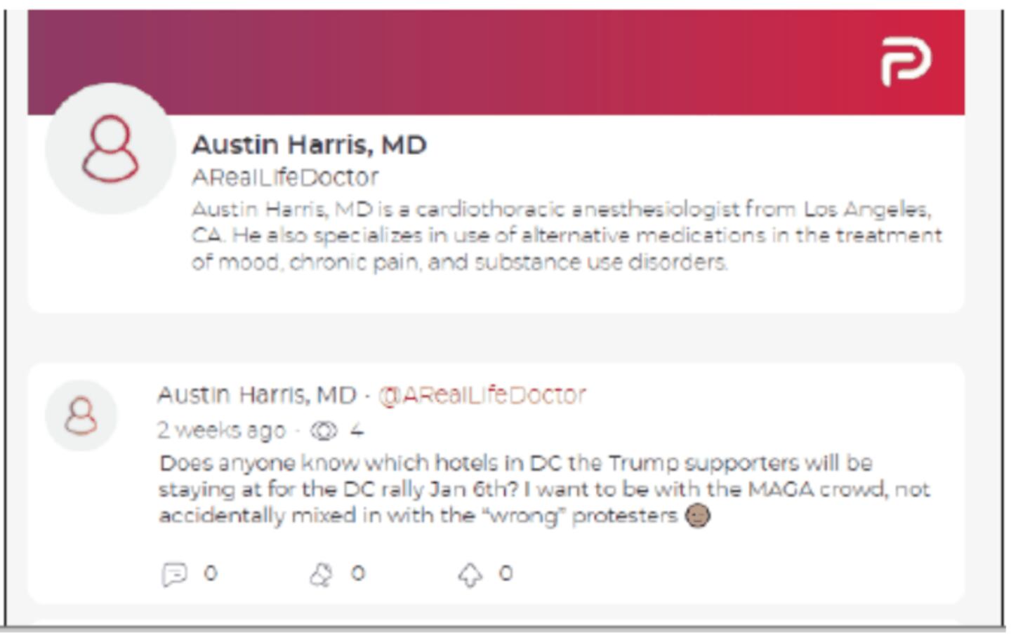 California Doctor Austin Harris Charged in Jan. 6 Capitol Riot