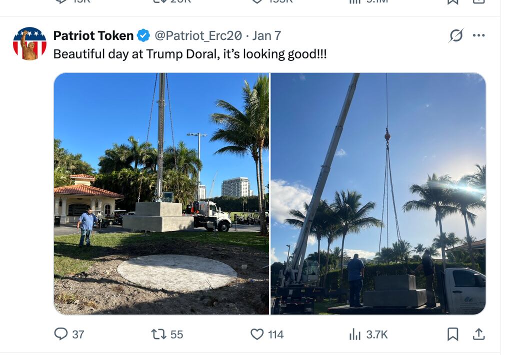 Trump Family Scrambles to Cut Ties to Giant Gold ‘Don Colossus’ Statue