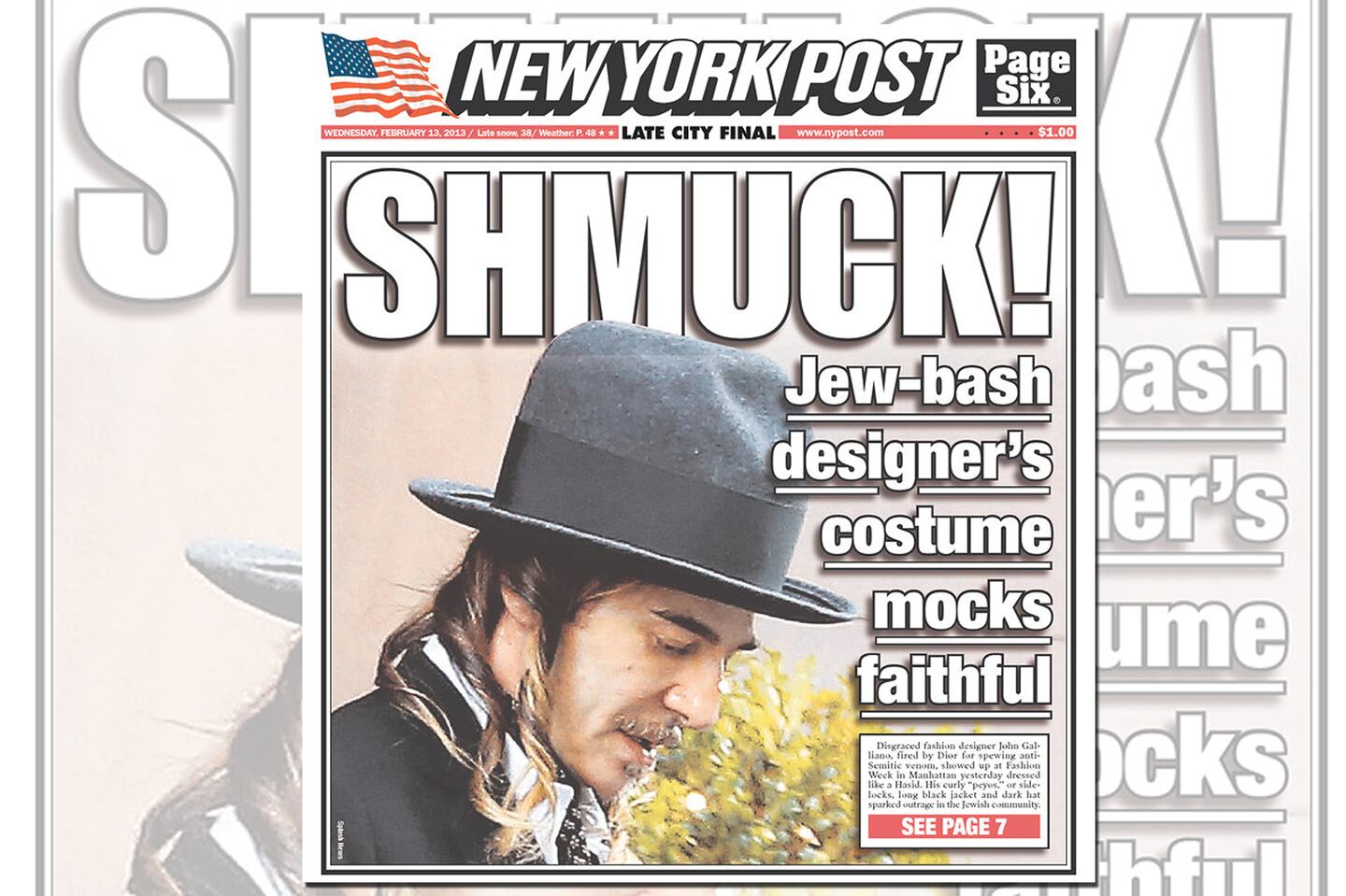 John Galliano Is Called a “Shmuck” For Outfit That Allegedly Mocks ...
